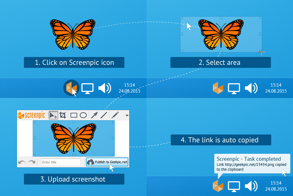 Screenpic - Take screenshots with a single click
